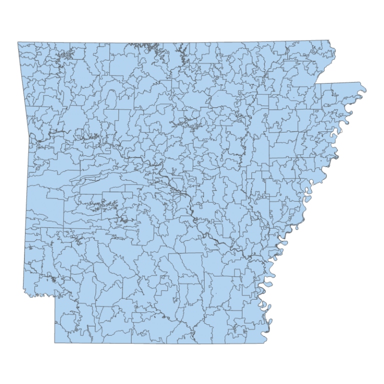 ZIP CODE TABULATION AREAS 2001 (polygon) | Arkansas GIS Office