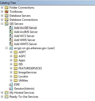 Connect to ASDI ArcGIS Services | Arkansas GIS Office